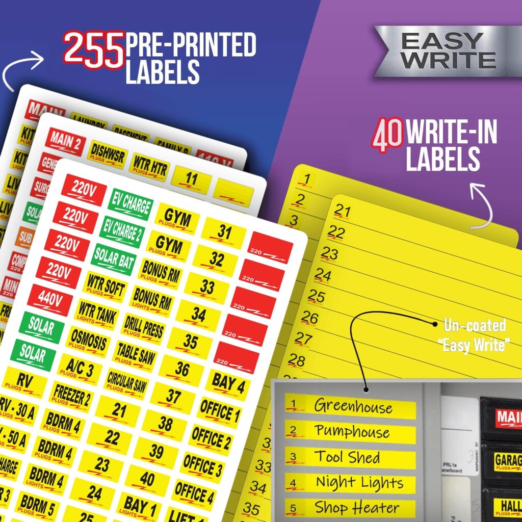 Circuit Breaker Labels – 200 AMP Edition